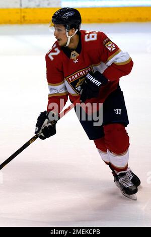 Florida Panthers defenseman Brandon Montour (62) is congratulated for ...