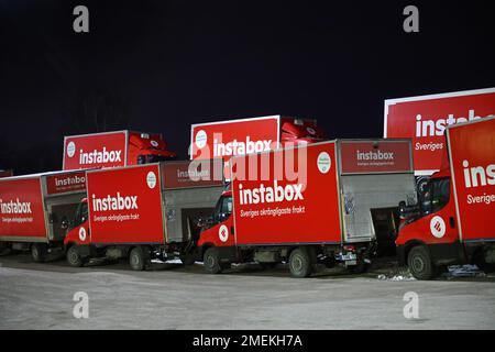 Instabox is a Swedish logistics company. Here at a depot in Mantorp ...