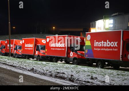 Instabox is a Swedish logistics company. Here at a depot in Mantorp ...