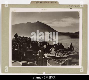 This image shows a transport fleet at a landing, likely related to ...