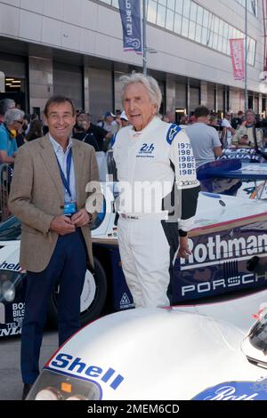 Stuart Graham with Derek Bell, before the Demonstration of Group C Cars ...