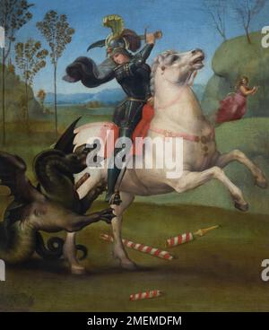 Saint George and the Dragon, by Raphael Stock Photo - Alamy