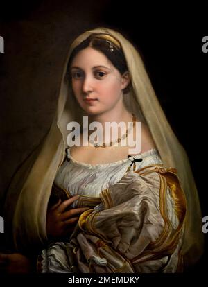 Painting 'La donna velata' (1514-1515) by Italian Renaissance painter ...