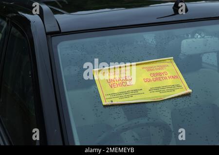 Window Sticker for Untaxed Vehicle UK Stock Photo - Alamy