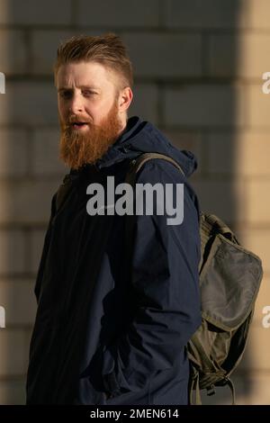 Just Stop Oil protester Joshua Smith arriving at Northampton Crown ...