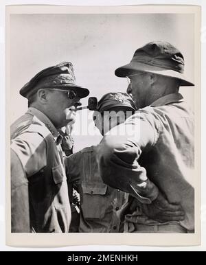General MacArthur surveys the beachhead of Leyte Island after American ...
