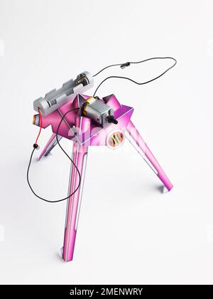 Parts of battery powered alien robot Stock Photo - Alamy