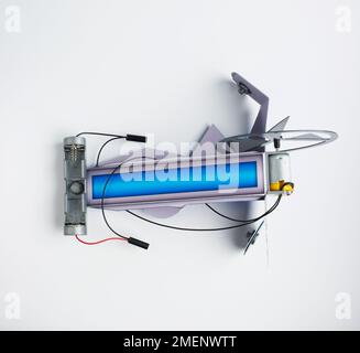 Parts of battery powered alien robot Stock Photo - Alamy