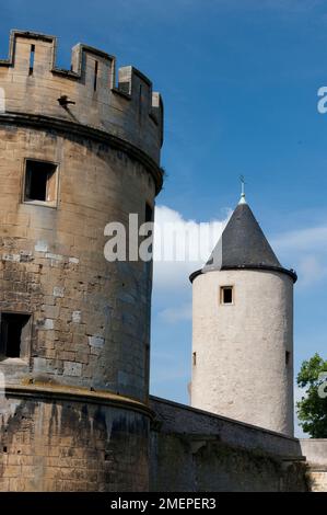 Metz, France - View of the Germans' Gate, on the river la Seille, a ...