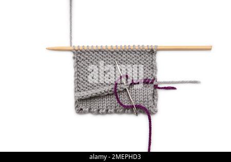 Example of picot hem knitting technique Stock Photo - Alamy