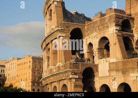 Italy, Lazio, Rome, Colosseum, cross section view of the Colosseum in ...