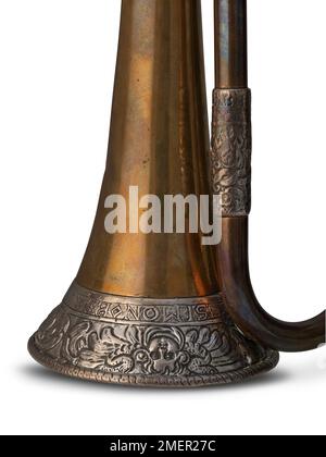 Natural trumpet in Db, made by Simon Beale, London, England, 1666 Stock ...