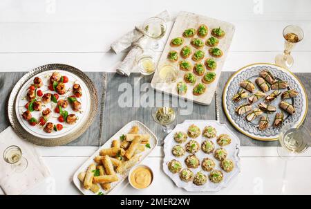 Canapes on a serving plates Stock Photo - Alamy