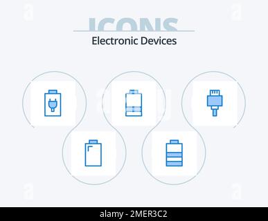 Devices Blue Icon Pack 5 Icon Design. electric. devices. add. charge ...
