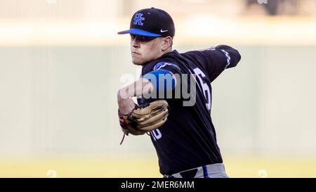 Kentucky pitcher Cole Stupp (16) during an NCAA college baseball game ...