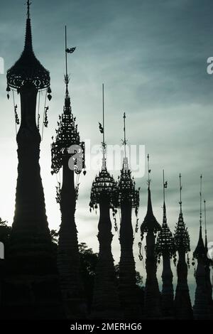 Myanmar, Eastern Myanmar, Kakku stupa complex Stock Photo - Alamy
