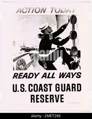 Action today - ready all ways. This image depicts a Coast Guard ...
