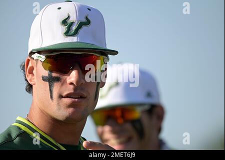 South Florida's Daniel Cantu stands on the field during an NCAA college ...