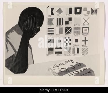 This painting by Coast Guard Combat Artist Richard W. Saar depicts a ...