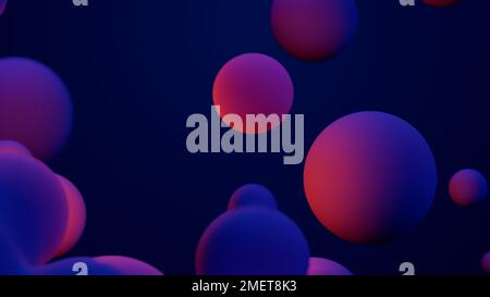 Metaverse 3d render morphing animation pink purple abstract metaball ...