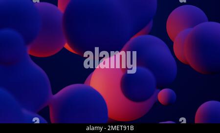 Metaverse 3d render morphing animation pink purple abstract metaball ...