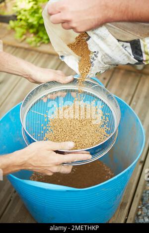 Preparing bonsai soil Stock Photo - Alamy