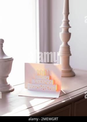 3D handmade card on display Stock Photo - Alamy
