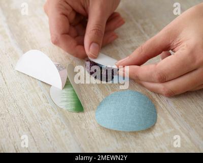 Papercraft bunting steps Stock Photo - Alamy