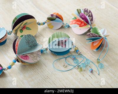 Papercraft bunting steps Stock Photo - Alamy