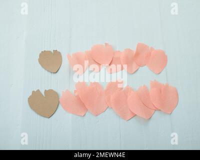 Papercraft Peony steps Stock Photo - Alamy