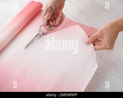 Papercraft Giant roses steps Stock Photo - Alamy
