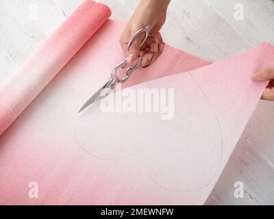 Papercraft Giant roses steps Stock Photo - Alamy
