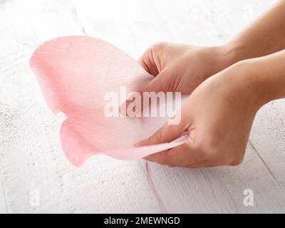 Papercraft Giant roses steps Stock Photo - Alamy