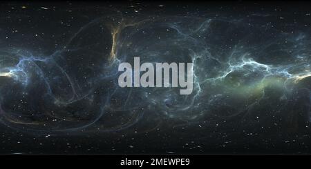 Virtual reality stellar system and nebula. Panorama, environment 360 ...