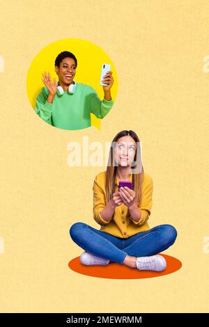 the woman talking her friends online on laptop at home ,quarantine days ...