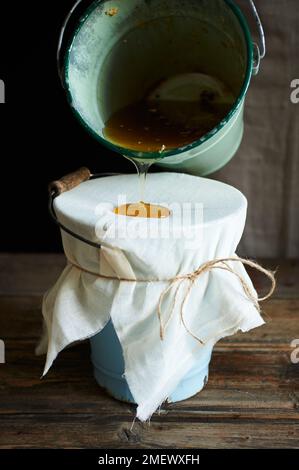 Bee Book Making Honey Page 178 Stock Photo - Alamy