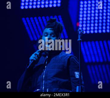 The Weeknd in concert at Madison Square Garden in New York City Stock ...