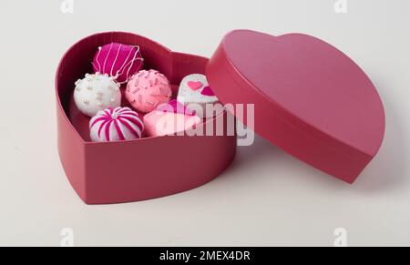 Toy chocolates in a box Stock Photo - Alamy