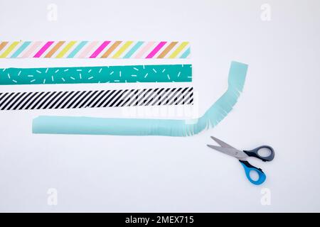 Pinata craft project - Step 2 - Cut strips of cardboard for side strips ...