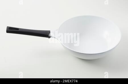 White metal wok Stock Photo - Alamy