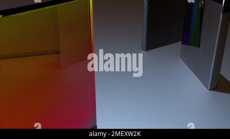 Square translucent glass blocks. Computer generated 3d render Stock ...