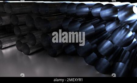 Steel cylinders. Computer generated 3d render Stock Photo - Alamy