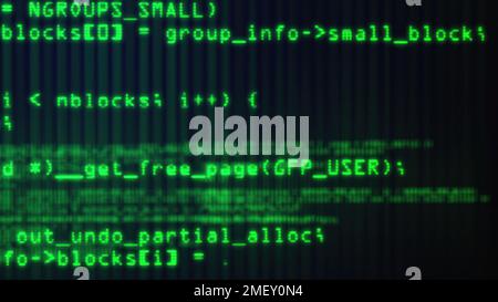 Programming code running. Computer generated 3d render Stock Photo - Alamy