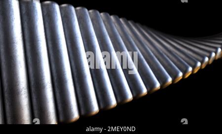 Steel cylinders. Computer generated 3d render Stock Photo - Alamy