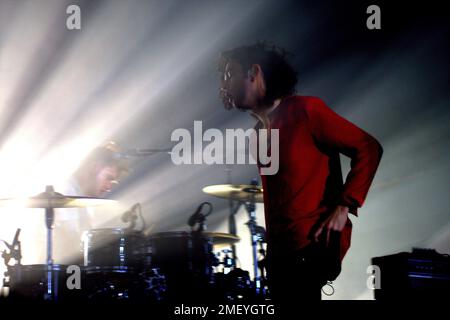 The 1975 in concert from the Terminal 5 in New York Stock Photo - Alamy