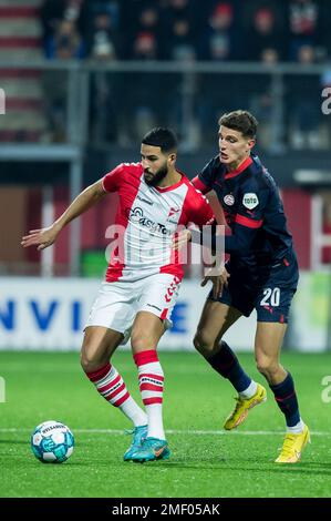 EMMEN - (lr) Ahmed El Messaoudi of FC Emmen, FC Emmen goalkeeper Mickey ...