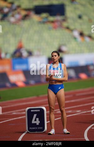 Elena Bello participating in the 800 meters of the European Athletics ...