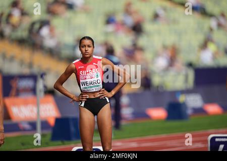 Audrey WERRO participating in the 800 meters of the European Athletics ...
