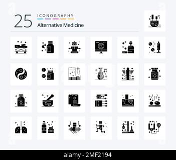 Skin 25 Glyph icon pack including seborrhea dermatitis. scalp dandruff ...