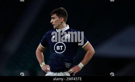 Scotland's Cameron Redpath waits for the game to restart during the Six ...